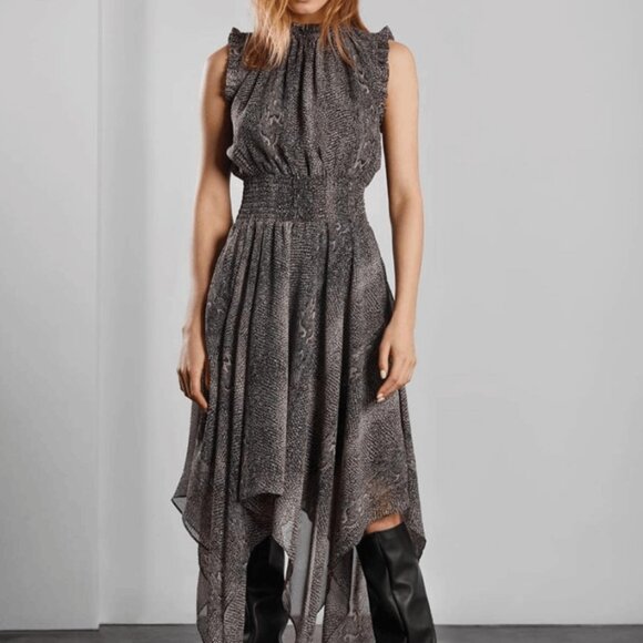 REVOLVE | Dresses | New Sen Python Black White Asymmetrical Midi Dress ...
